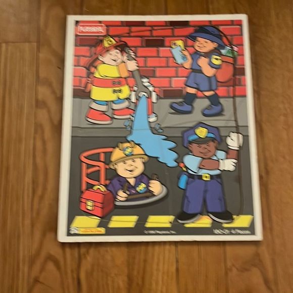 Vintage | Toys | Playskool Gvc 996 Puzzle Police Firefighter Mail ...